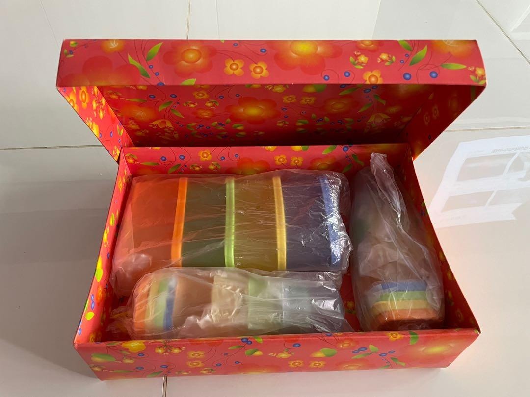 Tupperware Gift Box (mini cubix 200ml and petit square 80ml), Furniture ...