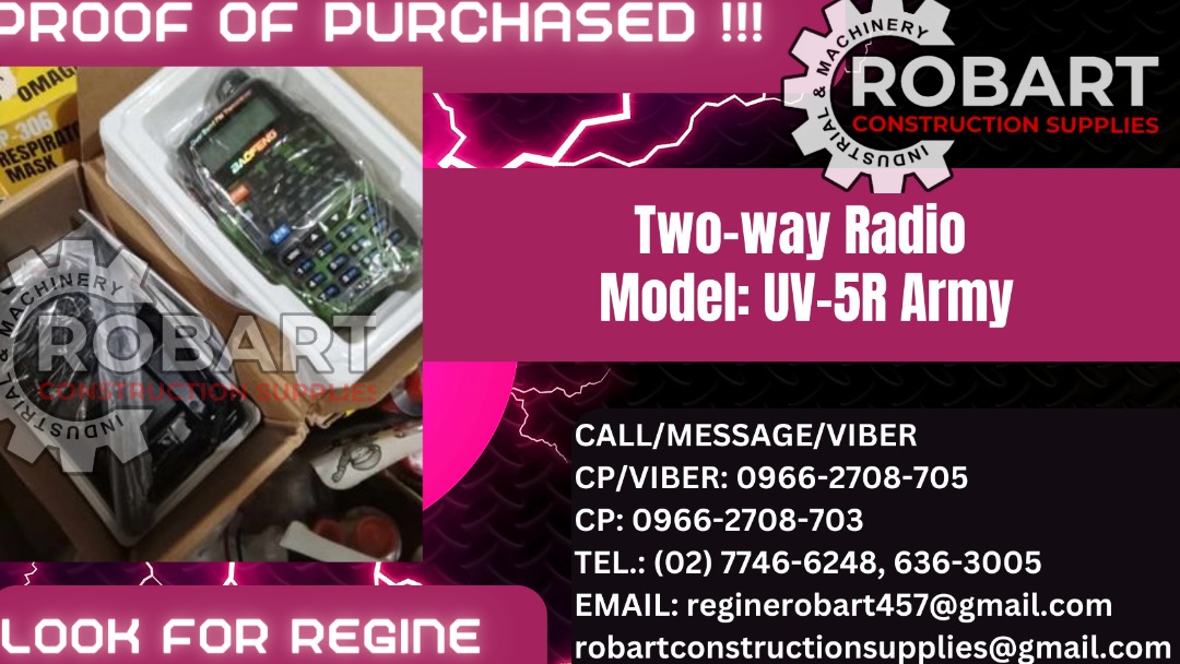 Two-way Radio Model: UV-5R Army, Commercial & Industrial, Construction ...