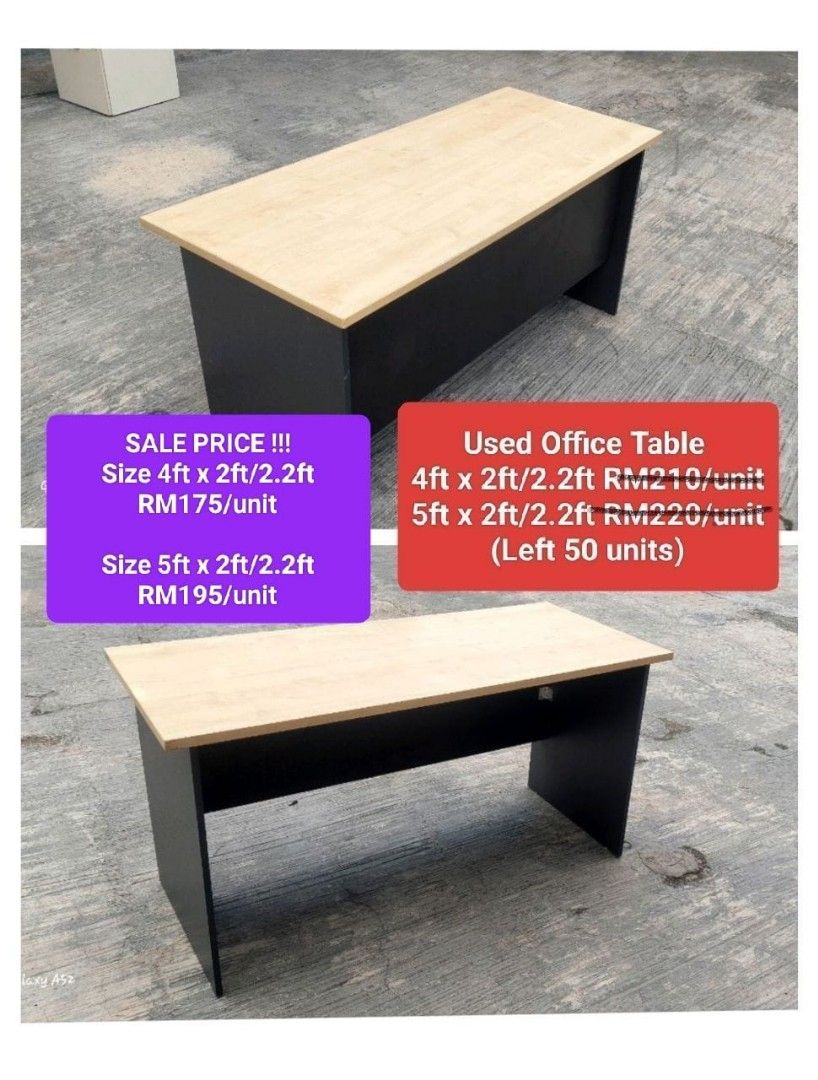 Used Office Table SALE !, Furniture & Home Living, Furniture, Tables ...