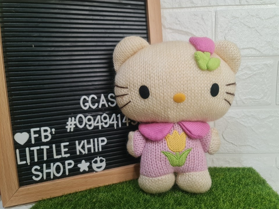 Vintage Sanrio Hello Kitty 1999 Tulip Knit 13" Plush With Tag Tokyo ...