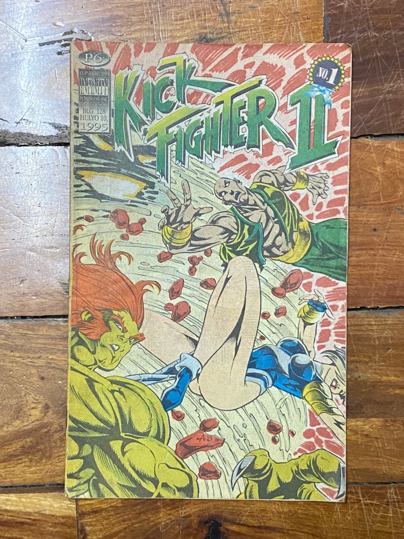 Vintage Tagalog Komiks Kick Fighter II Hulyo 10, 1995 Issue Comic Book Funny Action Stories ...