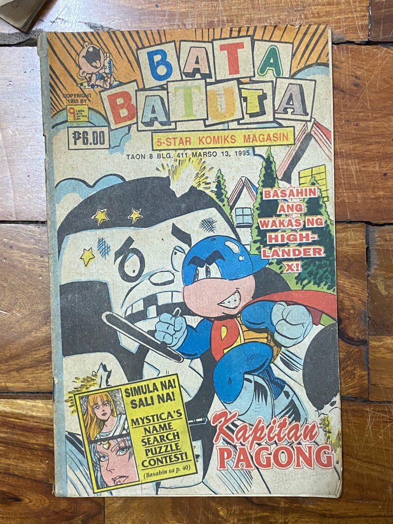 Vintage Vtg Tagalog Komiks - BATA BATUTA SAMPERANG TUWA 5 Star Komiks ...