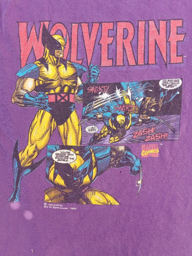 VTG WOLVERINE 90s, Men's Fashion, Tops & Sets, Tshirts & Polo Shirts on ...