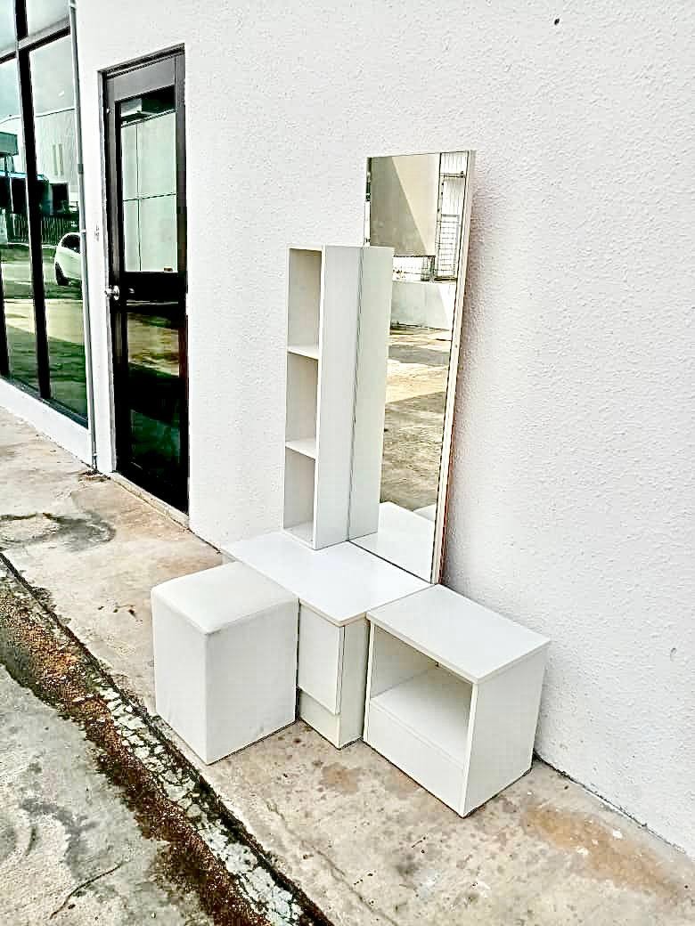 Wooden Dressing Table With Stool, Furniture & Home Living, Furniture ...