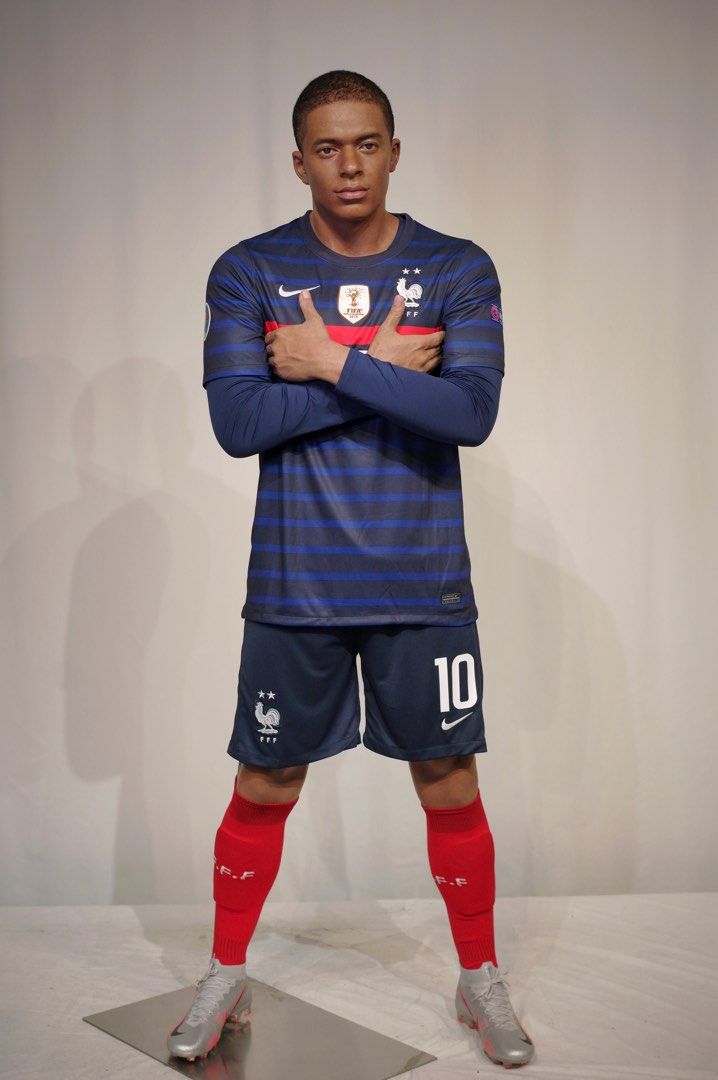178cm Kylian Mbappe 基利安·姆巴佩 Life Size Wax Statues French Football ...