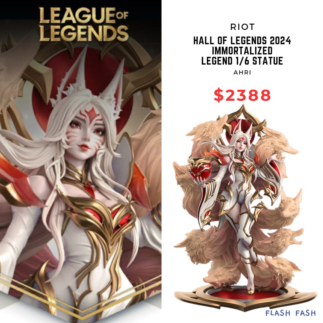 韓國代購】 英雄聯盟 LOL Hall of Legends 2024 Immortalized Legend Ahri 阿璃 Faker 1 ...