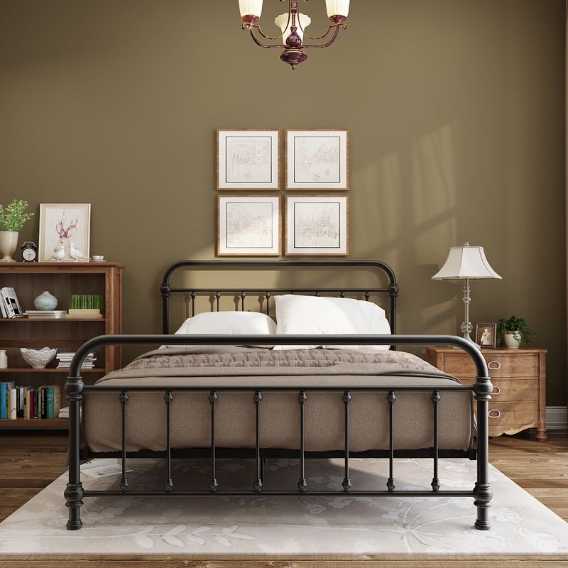 ( Free Delivery ) Modern Iron Bed Frame Single/Double, Furniture & Home ...
