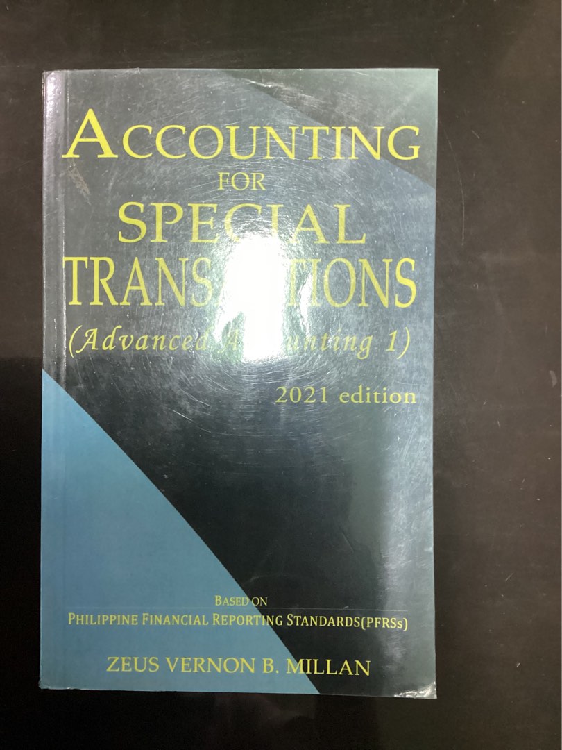 Accounting for Special Transactions by Millan - 2021 edition, Hobbies ...
