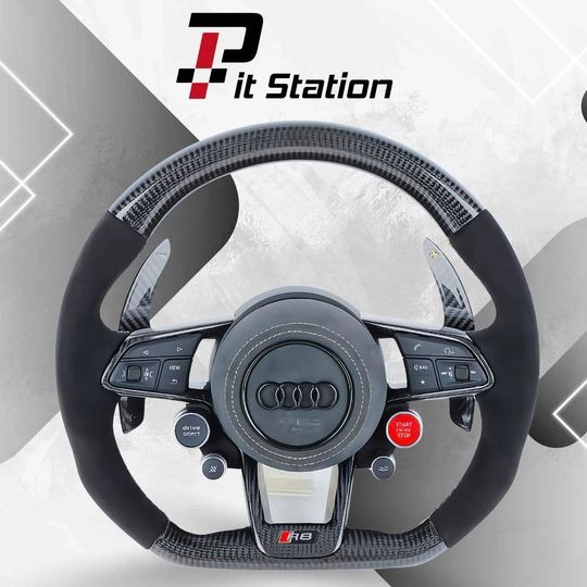 Audi R8 / TTRS Style Full Custom Steering Wheel 碳纖維軚盤, 汽車配件, 改裝、內外零件 ...