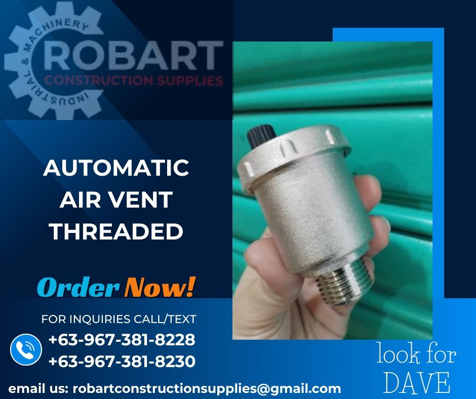 AUTOMATIC AIR VENT THREADED, Commercial & Industrial, Construction ...