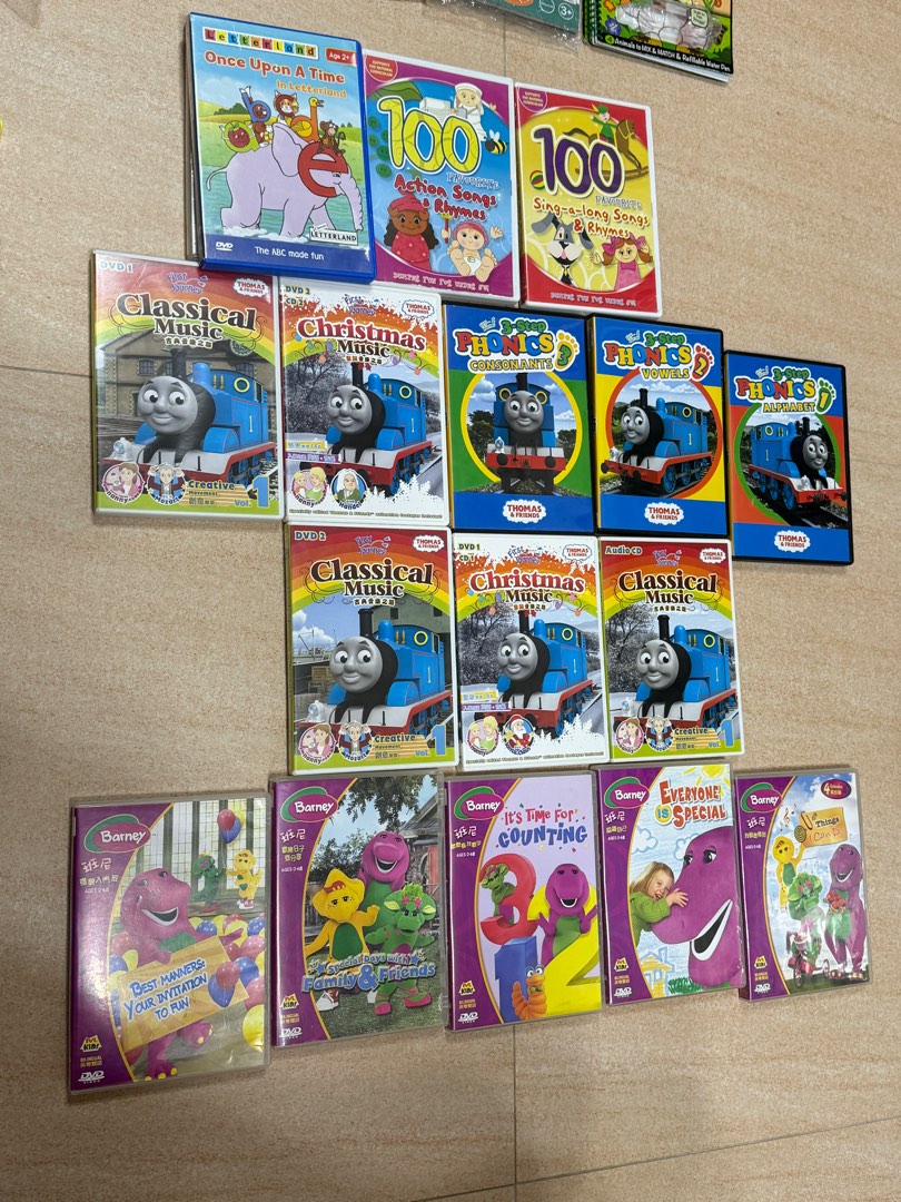 兒童CD/DVD Thomas & Friends/ Barney, 興趣及遊戲, 音樂、樂器 & 配件, 音樂與媒體 - CD 及 DVD ...