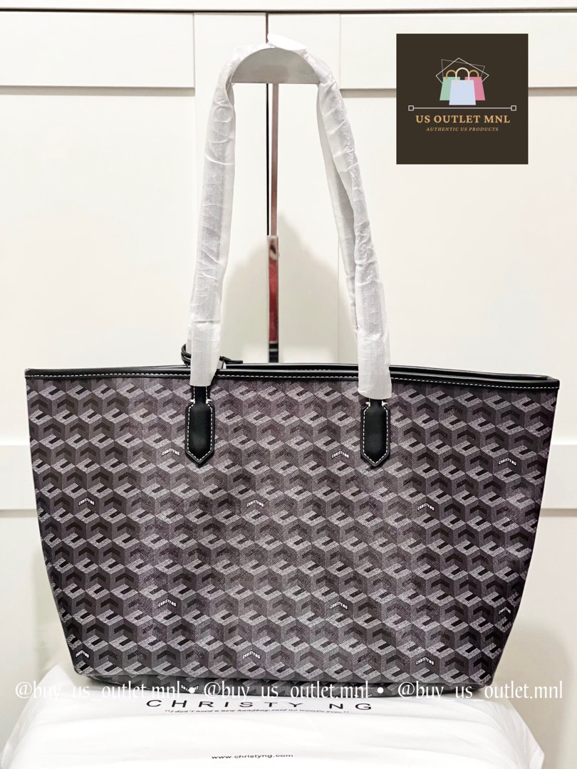 CHRISTY NG: RUSSO MONOGRAM TOTE BAG BLACK, Women's Fashion, Bags ...