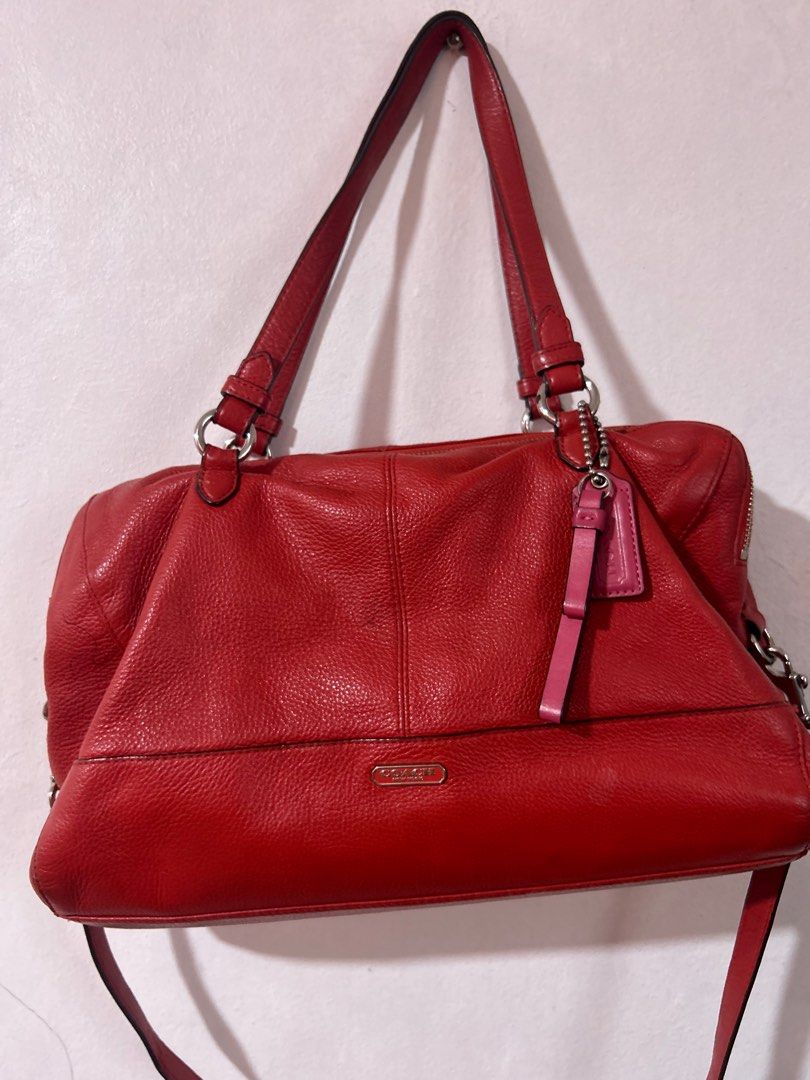 COACH red tote bag, Women's Fashion, Bags & Wallets, Tote Bags on Carousell