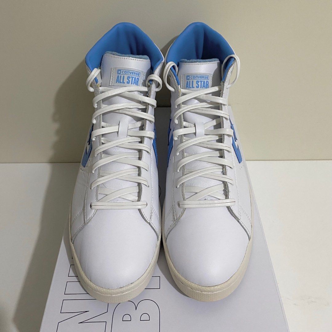 Converse Pro Leather Hi UNC, Men's Fashion, Footwear, Sneakers on Carousell