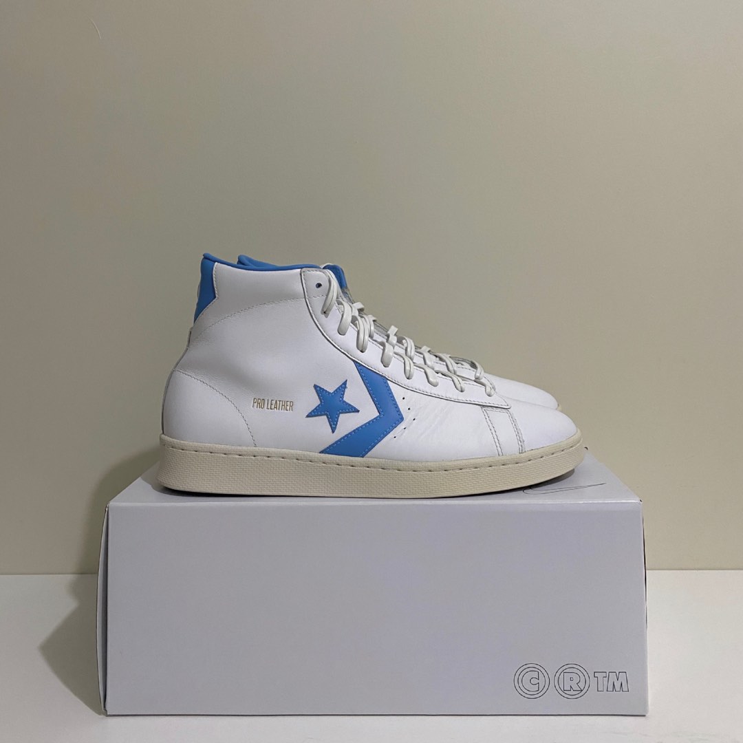 Converse Pro Leather Hi UNC, Men's Fashion, Footwear, Sneakers on Carousell
