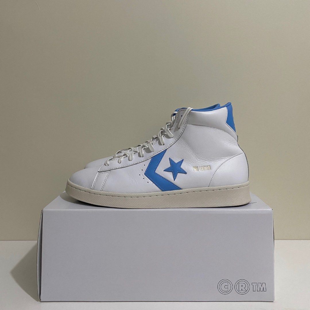 Converse Pro Leather Hi UNC, Men's Fashion, Footwear, Sneakers on Carousell