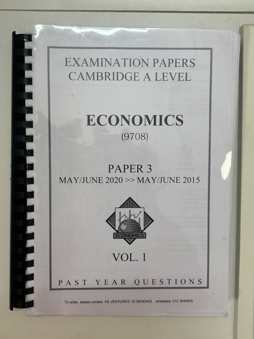 Econs A Level Paper 3 Past Years 2015-2020, Hobbies & Toys, Books ...