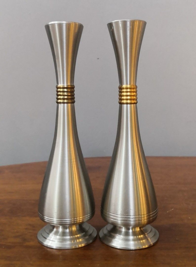 Garden City Pewter Singapore vase 2, Furniture & Home Living, Home ...