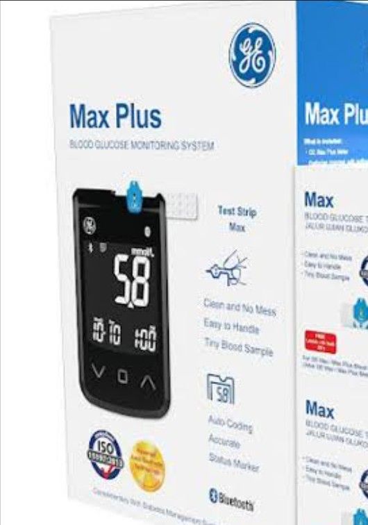 GE Max plus blood glucose monitoring system, Kesehatan & Kecantikan ...