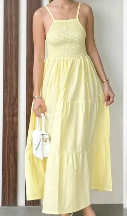 Halter Linen Maxi Dress, Women's Fashion, Dresses & Sets, Dresses on ...