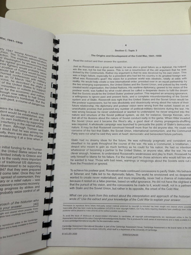 History A Level Past Years Paper 2,3,4 2017-2022, Hobbies & Toys, Books ...
