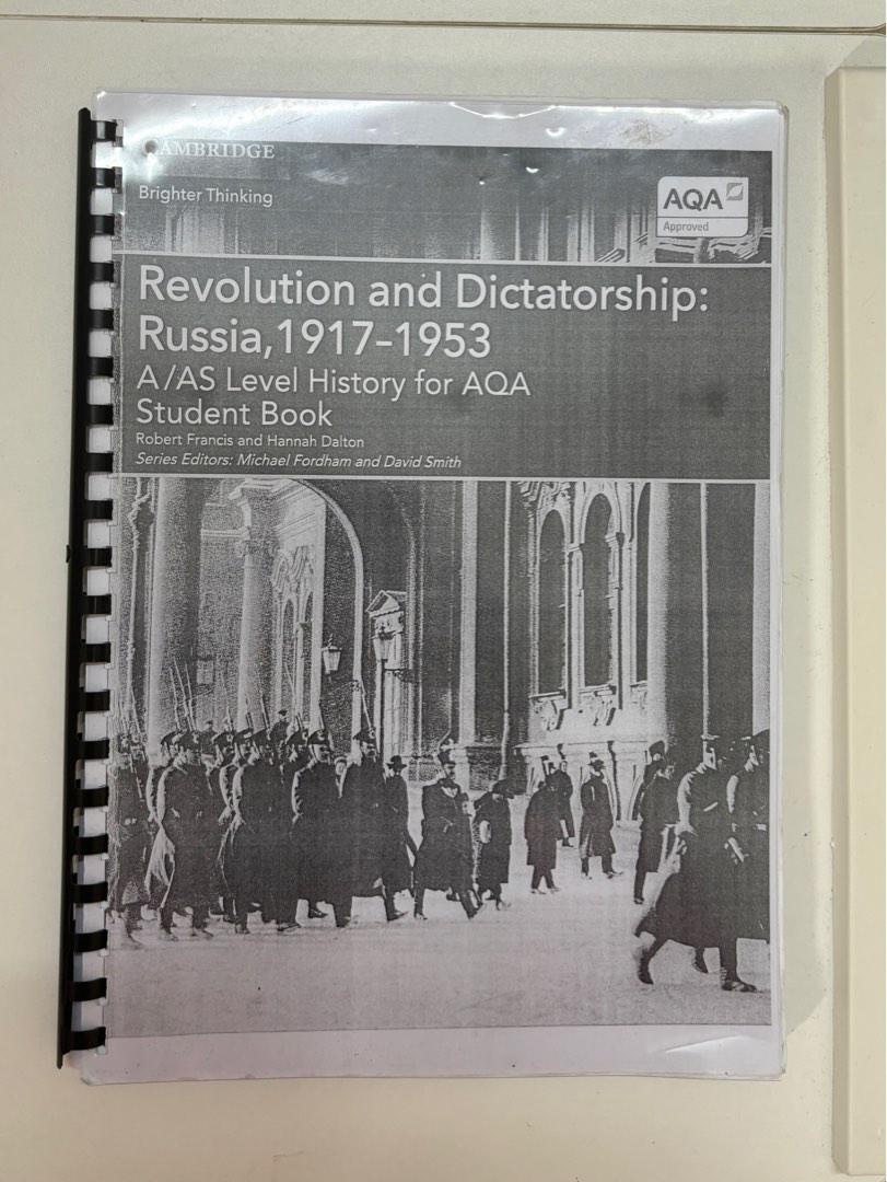 History A Level Russia Textbook Revolution and Dictatorship: Russia ...