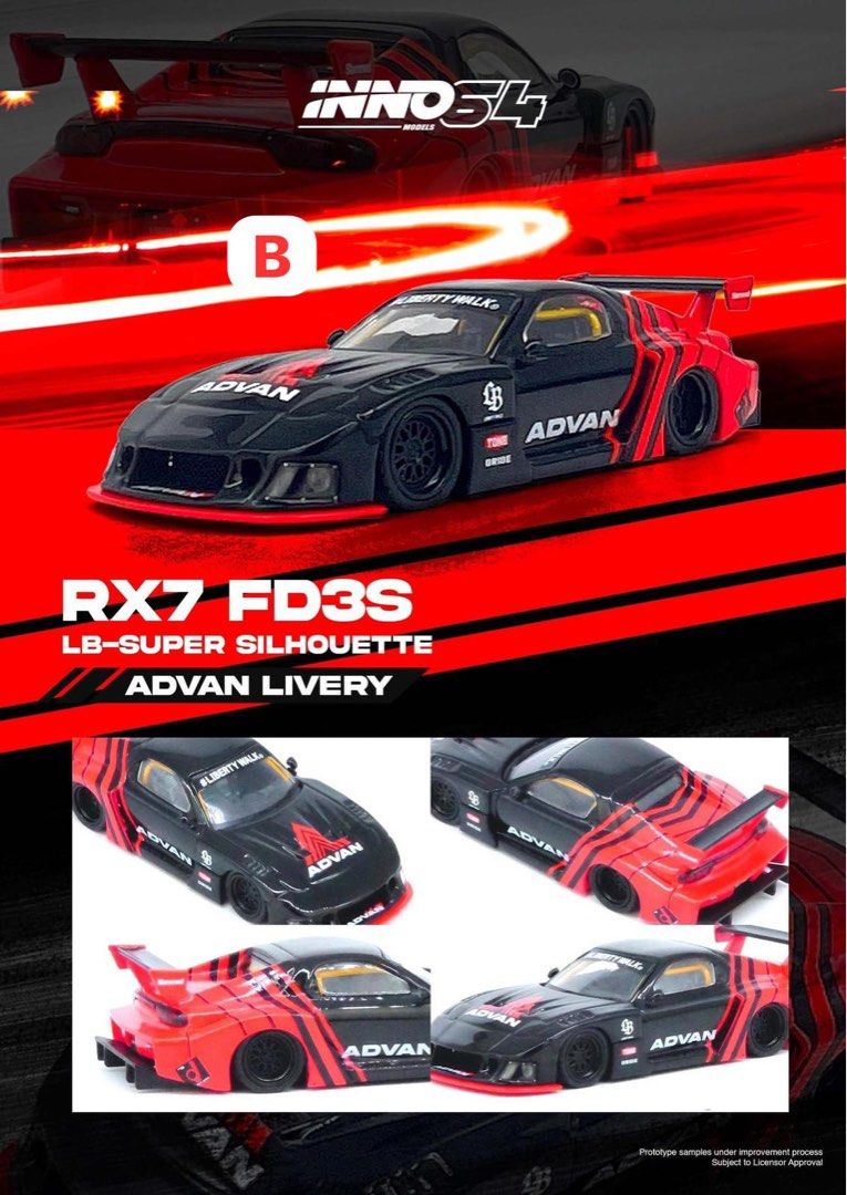 Inno64 AE86 Mazda RX7 RX3 advan GTR R34 Mines R35 180sx INNO, 興趣及遊戲, 玩具 ...