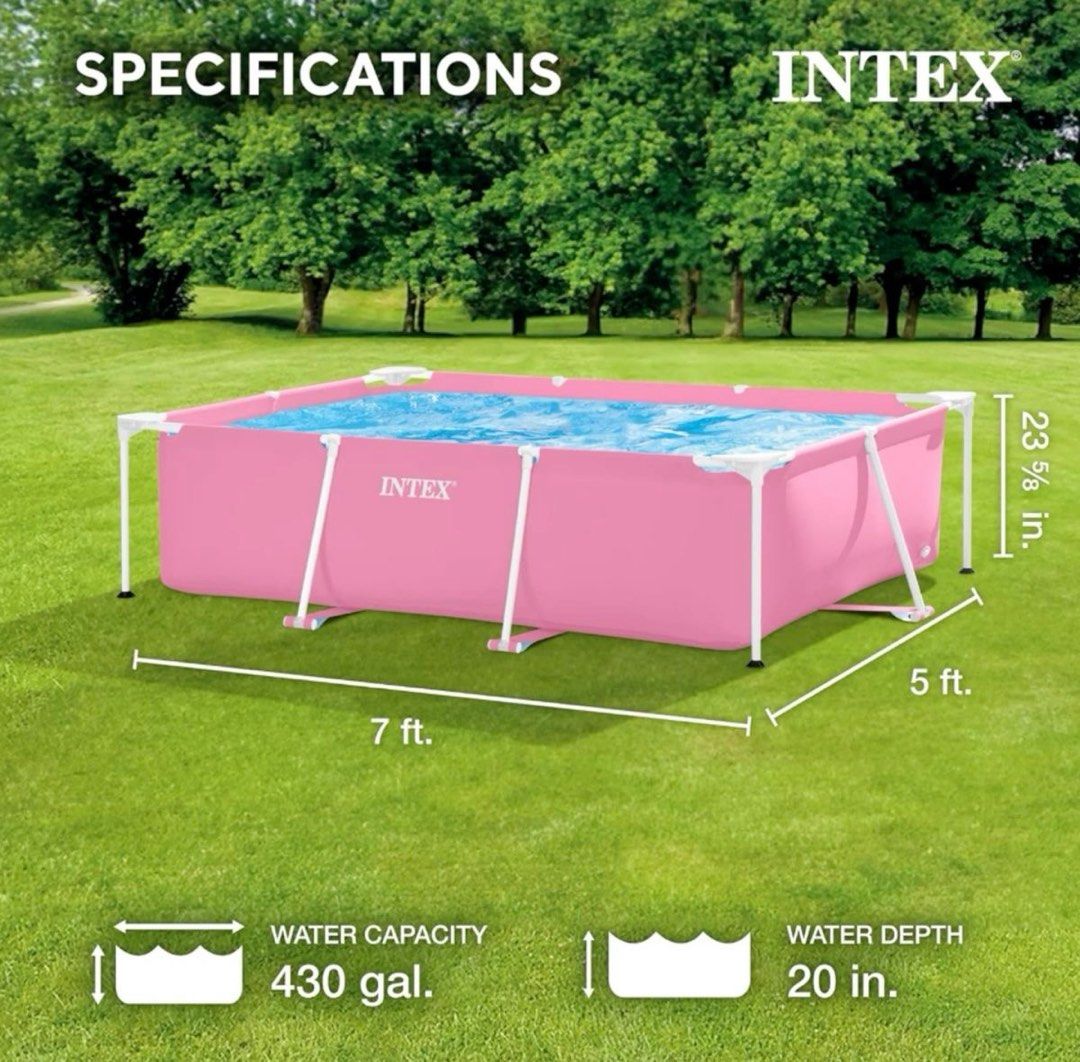 Intex Rectangular Frame Set Pool, Furniture & Home Living, Home ...