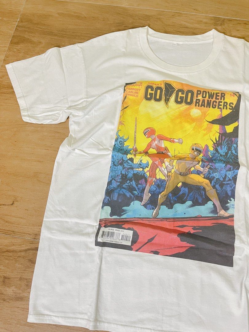 Kaos Power Rangers Migthy Morphin Boom Studios, Fesyen Pria, Pakaian ...
