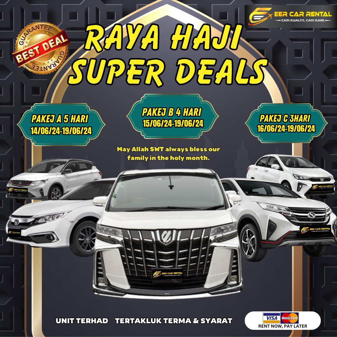 KERETA SEWA LAST MINUTES RAYA HAJI, Cars, Vehicle Rentals on Carousell