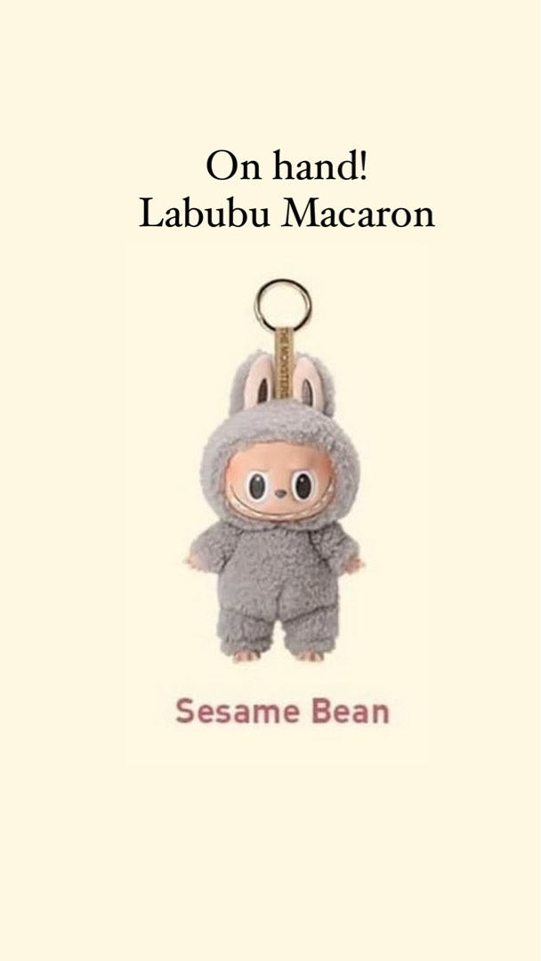 Labubu Macaron Sesame Bean, Hobbies & Toys, Toys & Games on Carousell