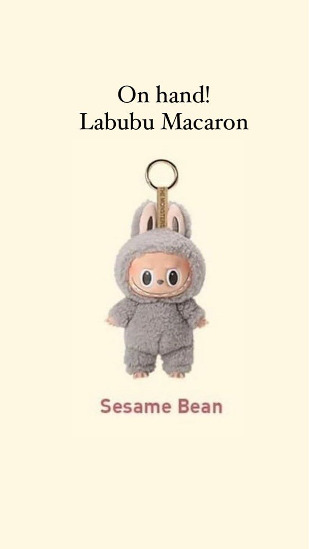 Labubu Macaron Sesame Bean, Hobbies & Toys, Toys & Games on Carousell