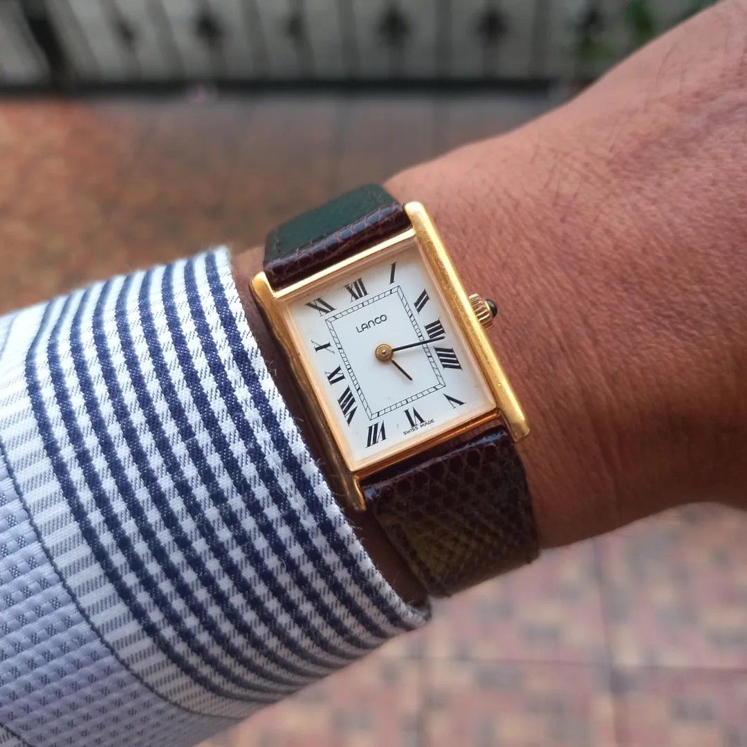 Lanco Tank vintage seiko omega bulova cartier mido rado, Fesyen Pria ...