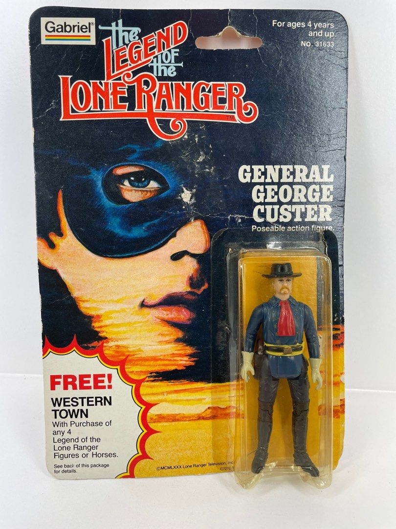 Legend of Lone Ranger General George Custer 3.75" Action Figure vintage ...