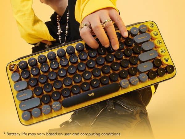 LOGITECH POP KEYS WIRELESS MECHANICAL KEYBOARD WITH CUSTOMIZABLE EMOJI ...