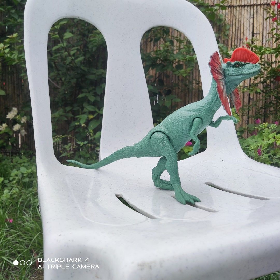 Mattel Jurassic World Dilophosaurus Figure 15" Toy Poseable Dinosaur ...