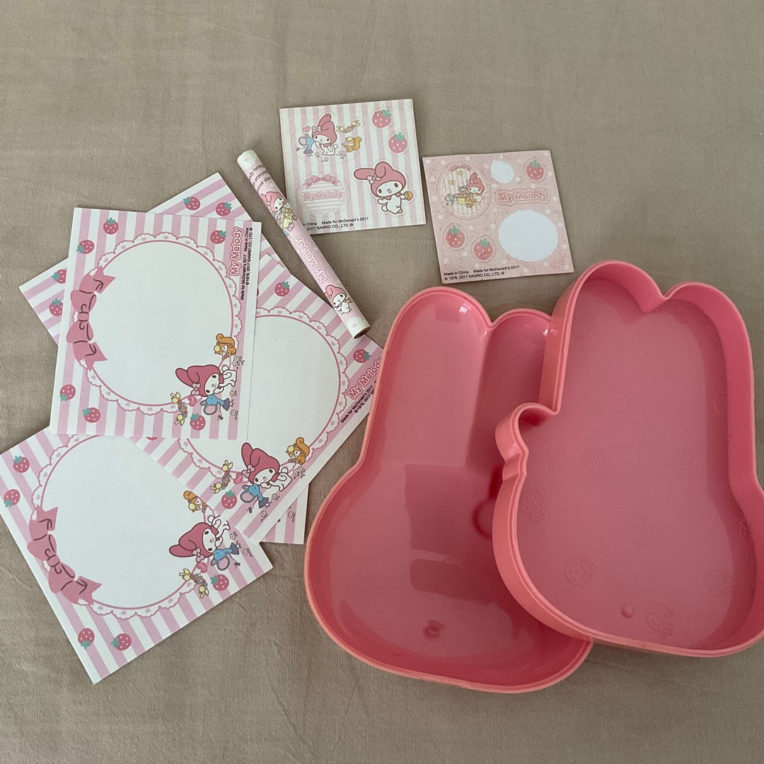 MCDONALDS’ MY MELODY LETTER SET! (2017) - comes with my melody shaped ...