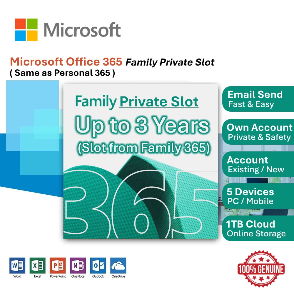 Microsoft Office 365 Family Sharing Plan ( 1 User ) - Your Microsoft Account Join our Family ...