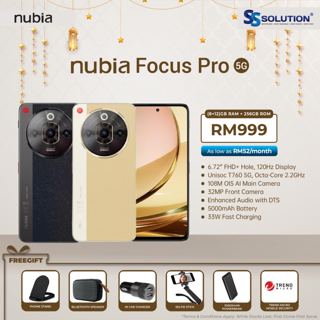 nubia Focus Pro 5G (8+12GB RAM + 256GB ROM) - 1 Year Warranty By nubia ...