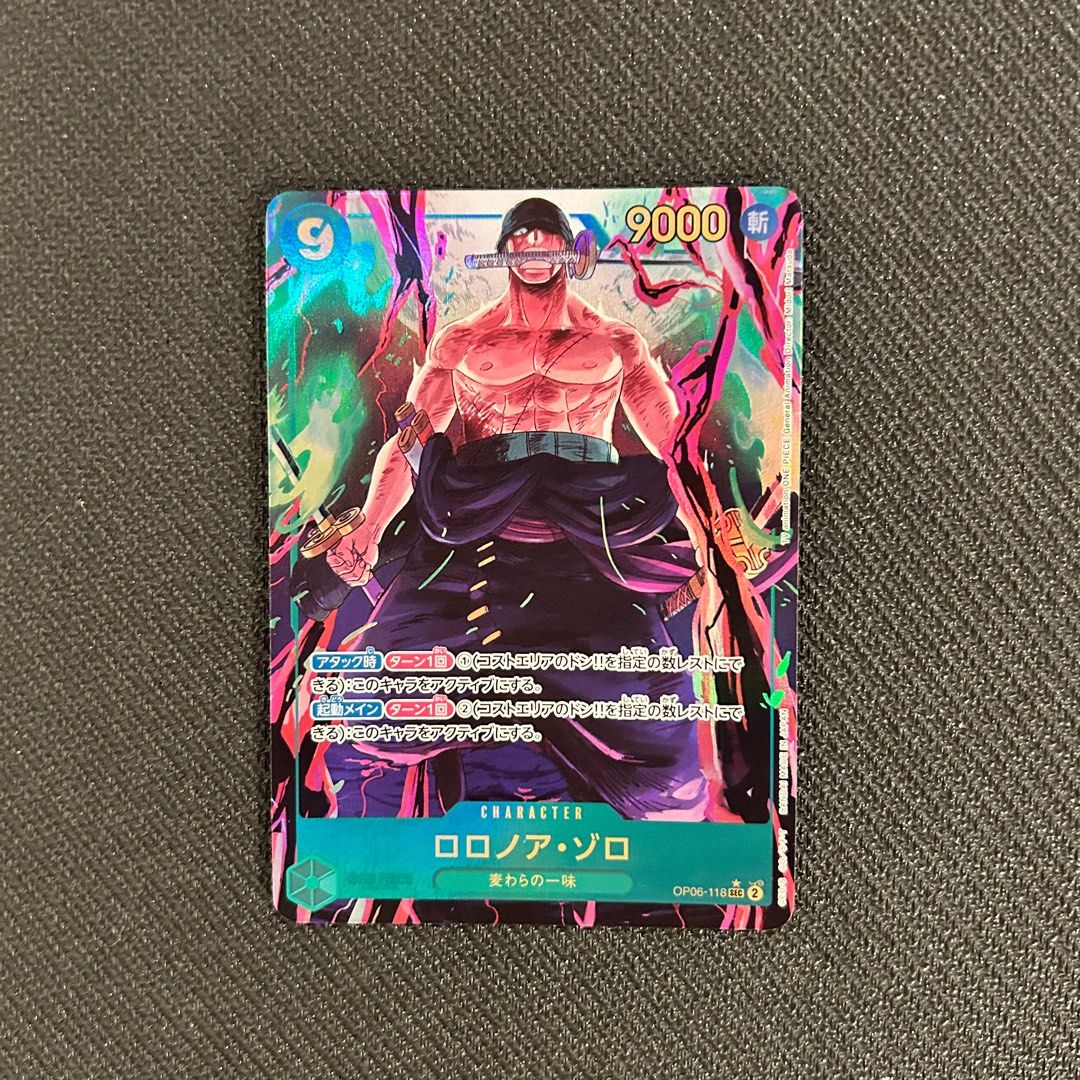 One Piece TCG - OP06-118 Roronoa Zoro PSEC, Hobbies & Toys, Memorabilia ...