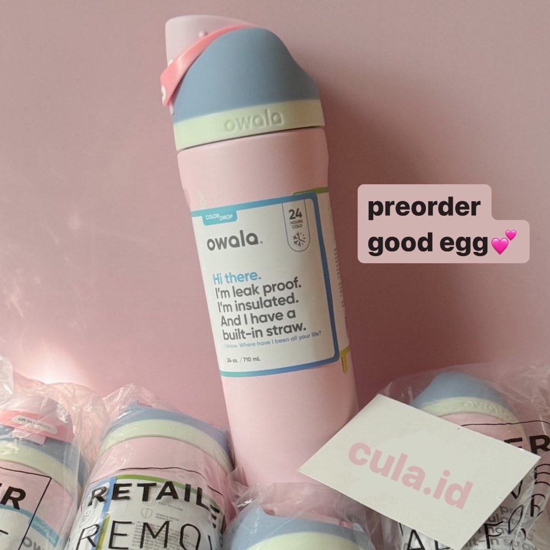 Owala Bottle Good Egg Freesip 24oz, Fesyen Wanita, Aksesoris di Carousell