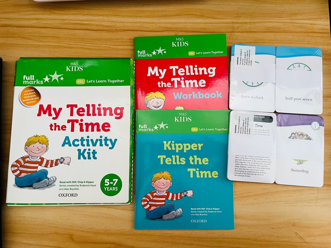 Oxford My Telling the Time Activity Kit (2books, 2 sealed flashcards ...