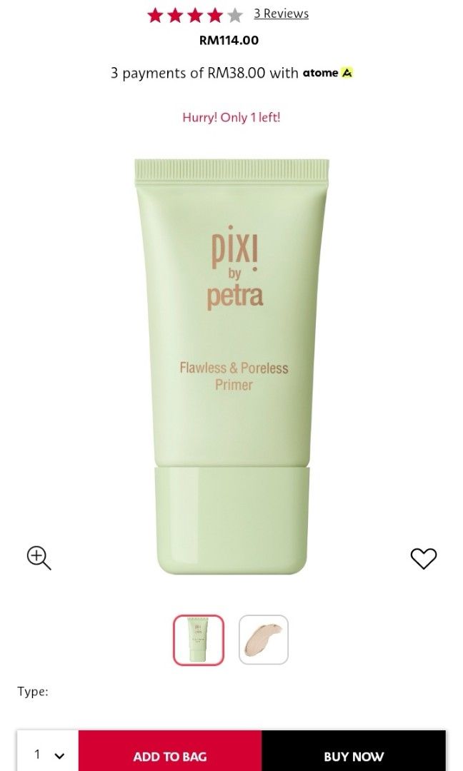 PIXI flawless & Poreless Primer, Beauty & Personal Care, Face, Makeup ...