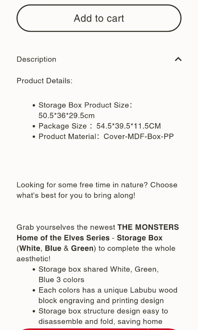 Popmart Storage Box Labubu The Monsters Home of the Elves Series Blue ...