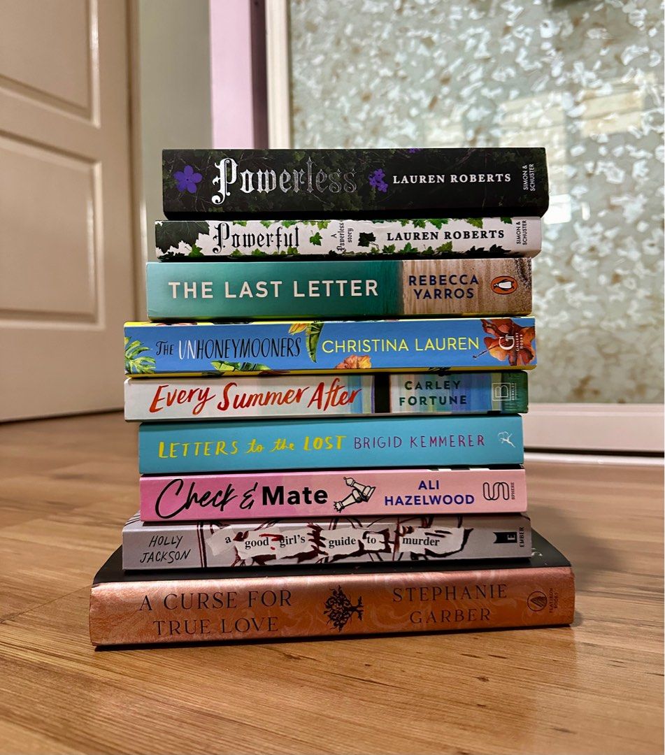 POPULAR BOOKTOK FICTION BOOKS ( powerless / powerful / the last letter ...