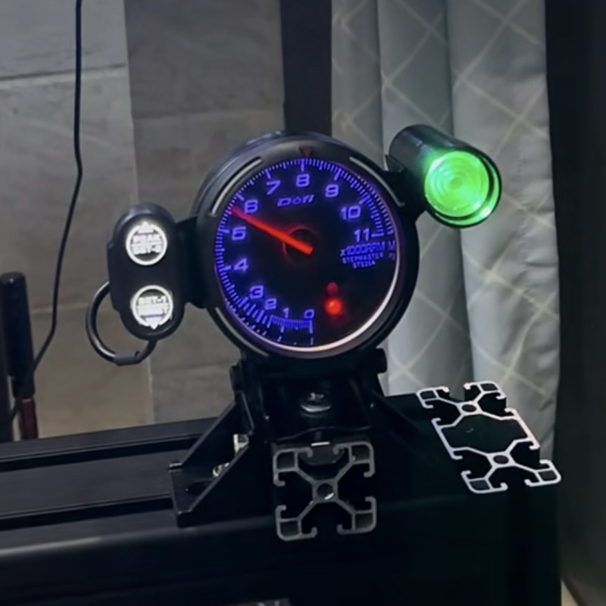 Sim Racing Simhub Usb Defi Tachometer Speedometer Meter Rpm Boost Speed Gauge And 