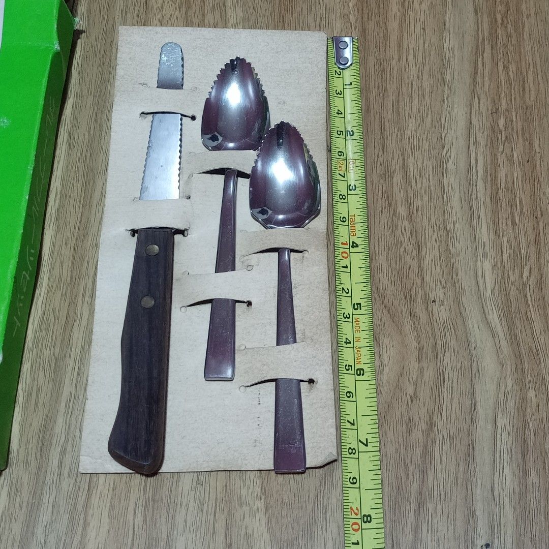 STAINLESS STEEL FRUIT SPOON & BUTTER SPREADER SET, Furniture & Home ...