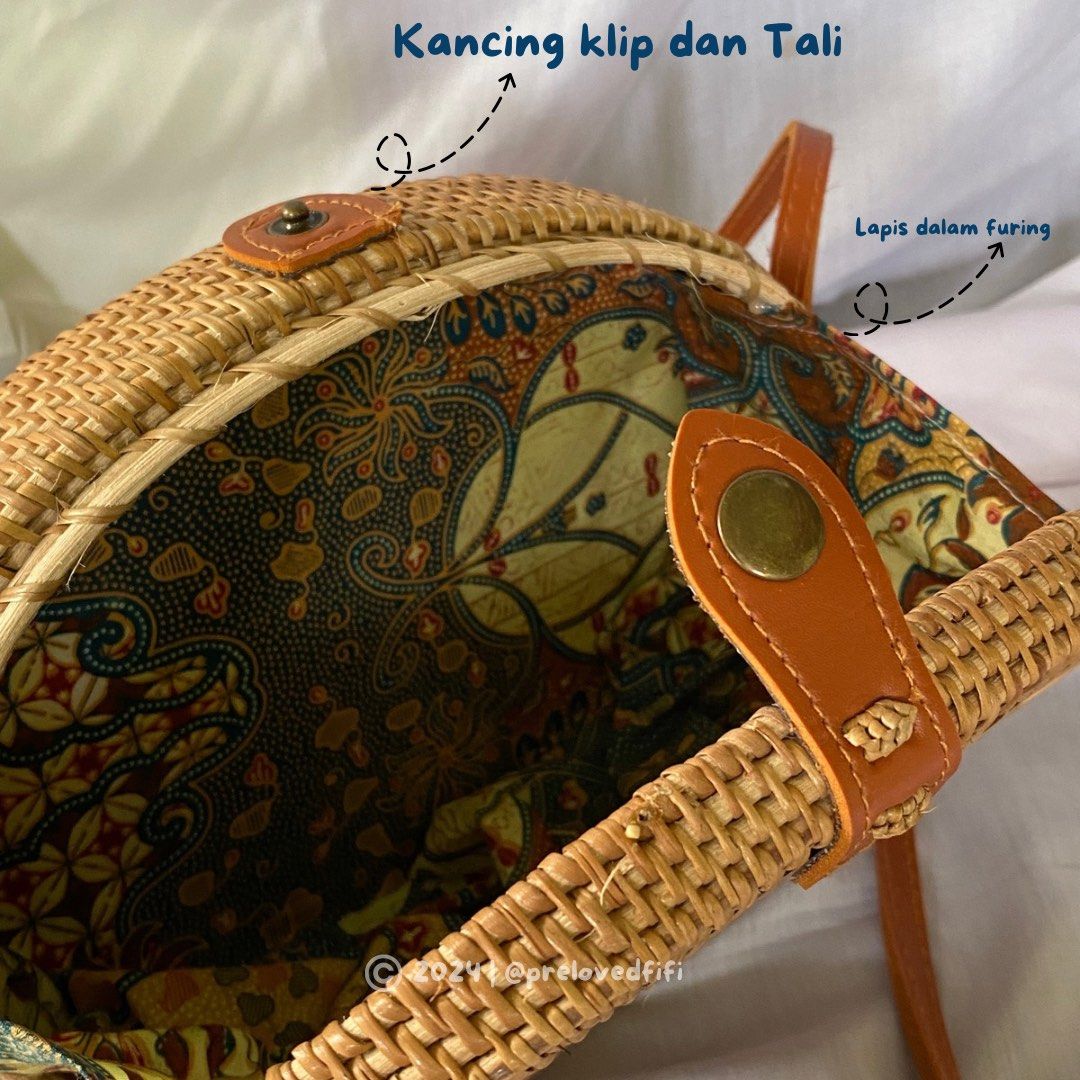 Tas Rotan Bali Bentuk Oval | Tas Rotan Oval, Fesyen Wanita, Tas ...