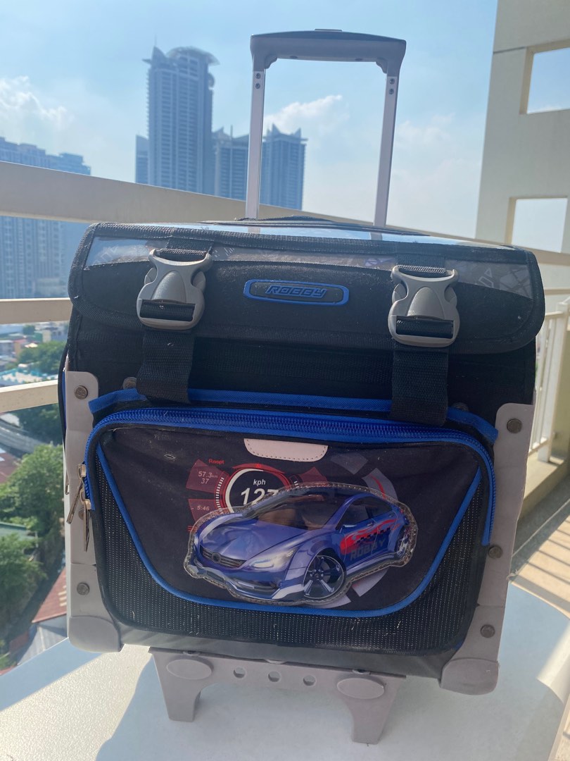 Trolley Robby Rabbit School Bag with free pencil cases, Men's Fashion ...