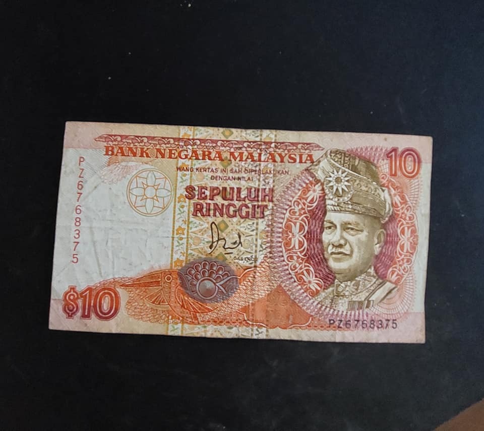 uang kertas uang kuno 10 ringgit malaysia 1995 USED, Antik, Uang Lama ...